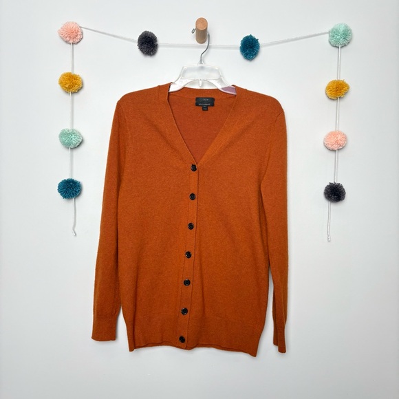 J. Crew | Sweaters | J Crew Cashmere Rust Button Up Cardigan | Poshmark
